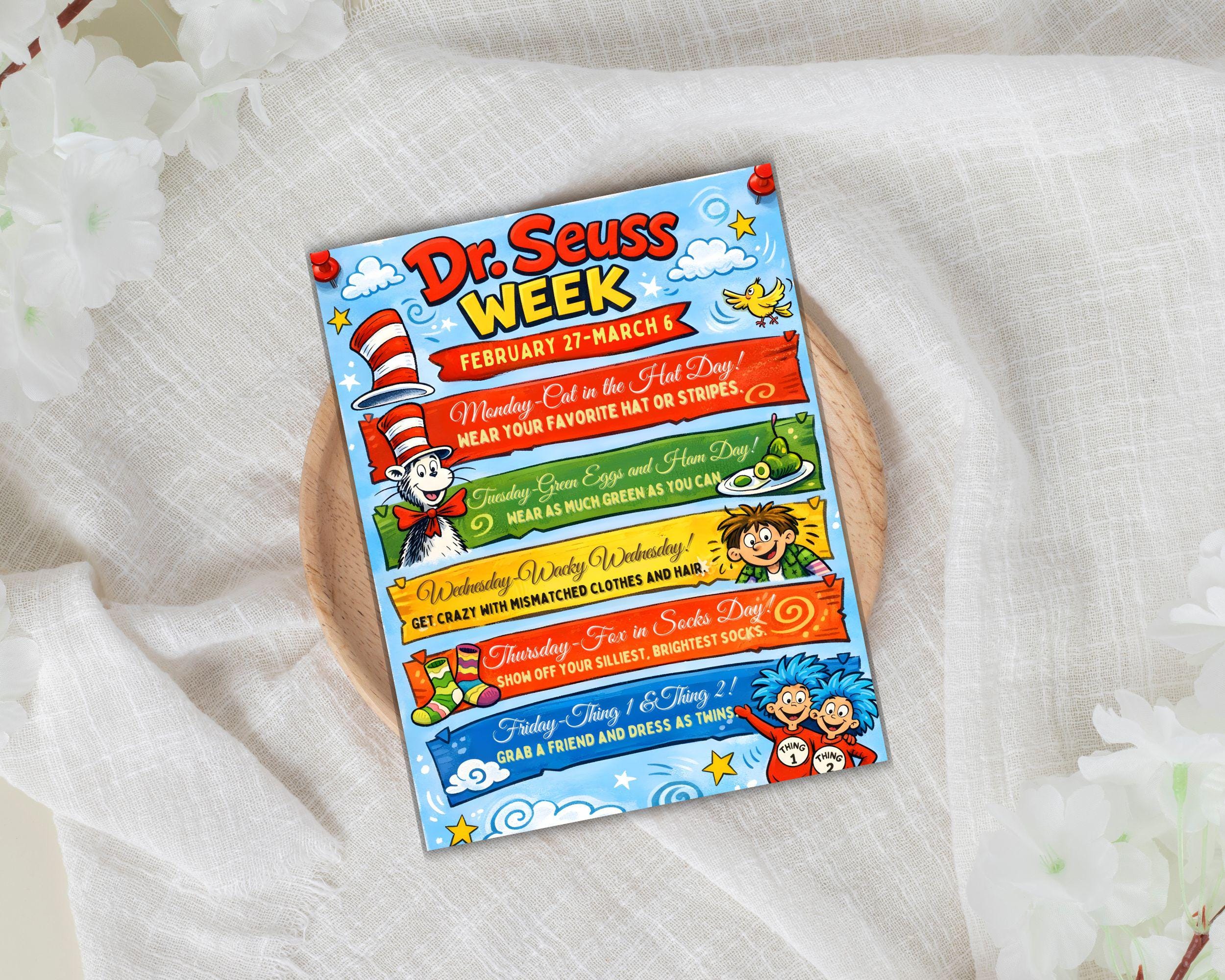Editable Dr. Seuss Template | School Reading Flyer | Printable ...