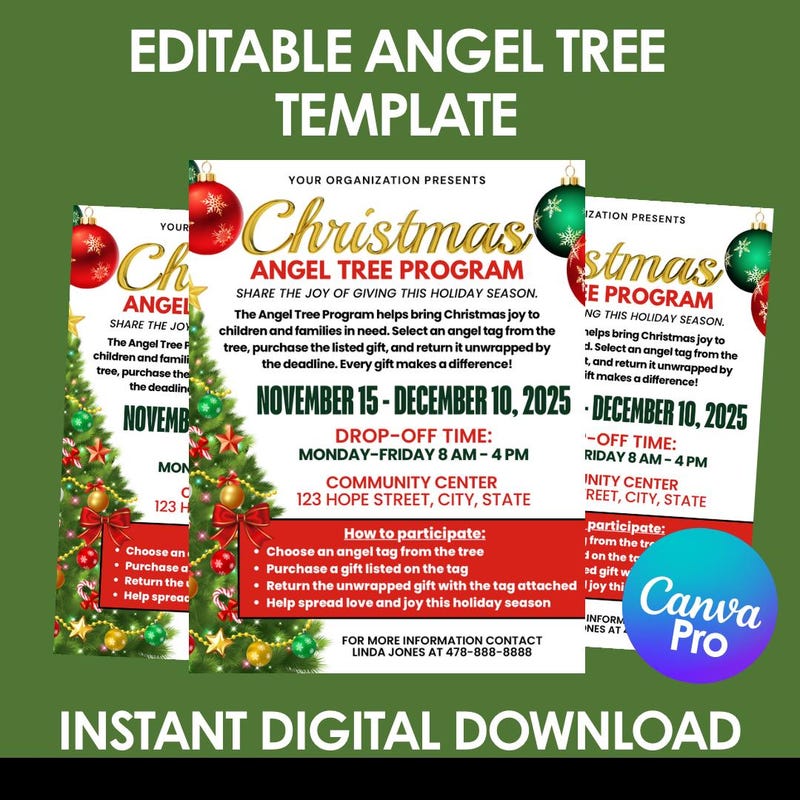 Angel Tree Flyer - Etsy
