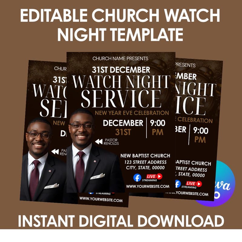 Watch Night Service Flyer - Etsy