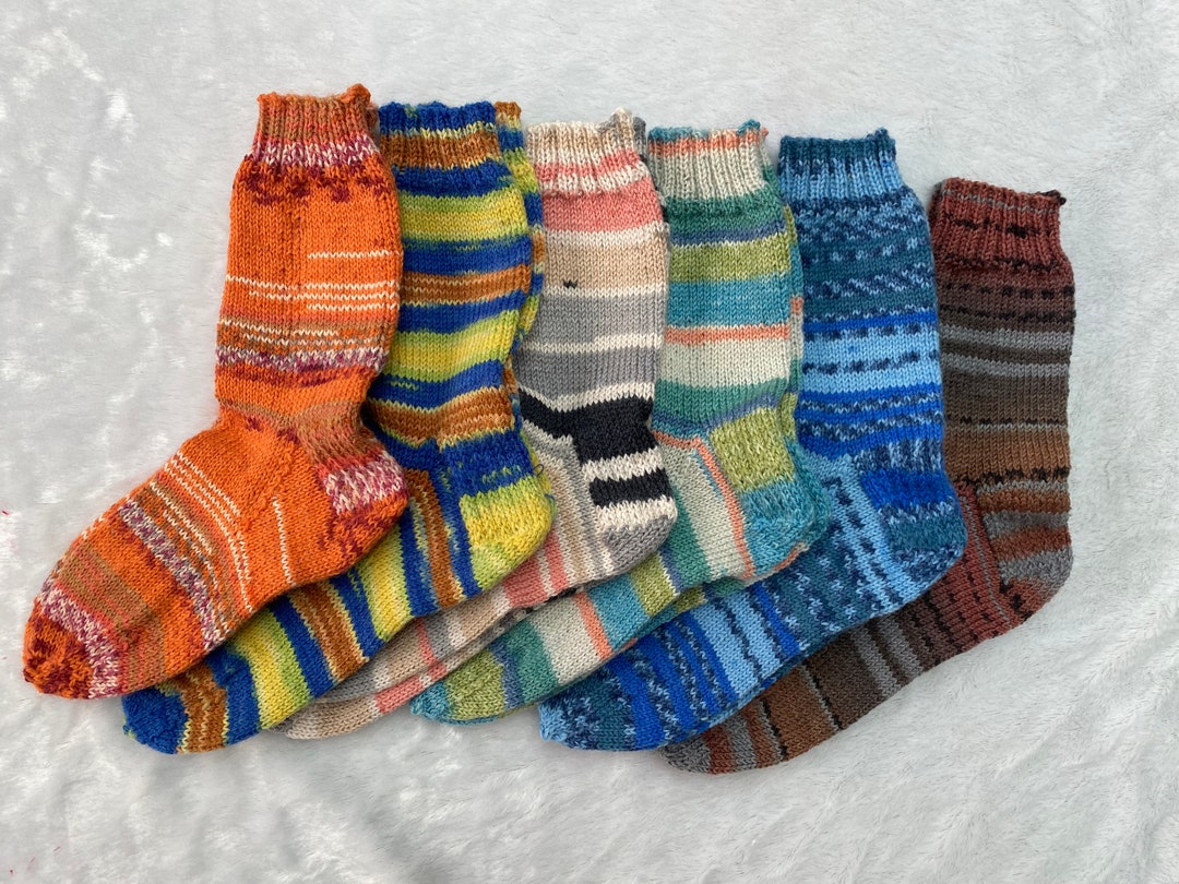 Hand Knitted Wool Socks - Etsy UK