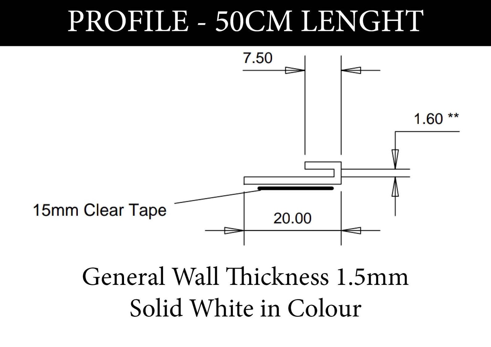 6 Metres Self Adhesive Clear Letterboard Tracking - American Style ...
