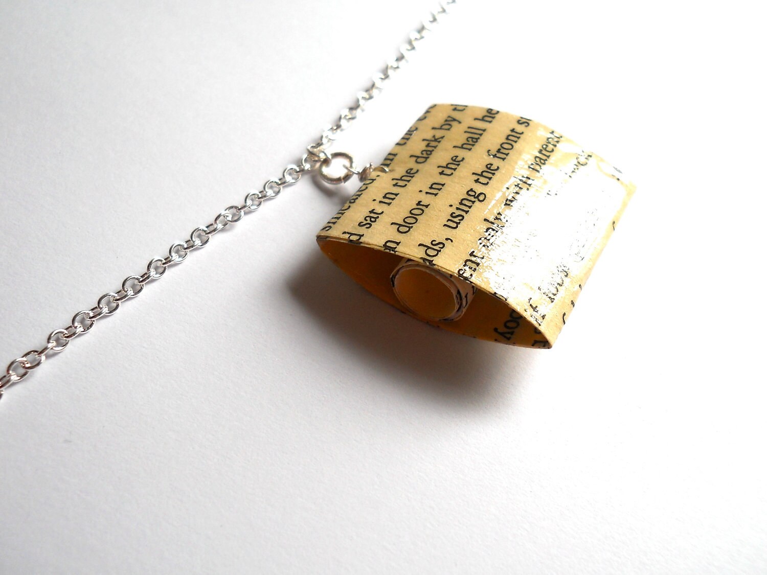 Book Page Square Pendant. Unique Jewelry Made From Upcycled Books. Fun ...