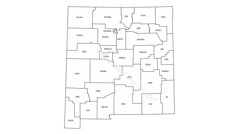 New Mexico Counties County Outline SVG Files, Silhouette Files, Cut ...