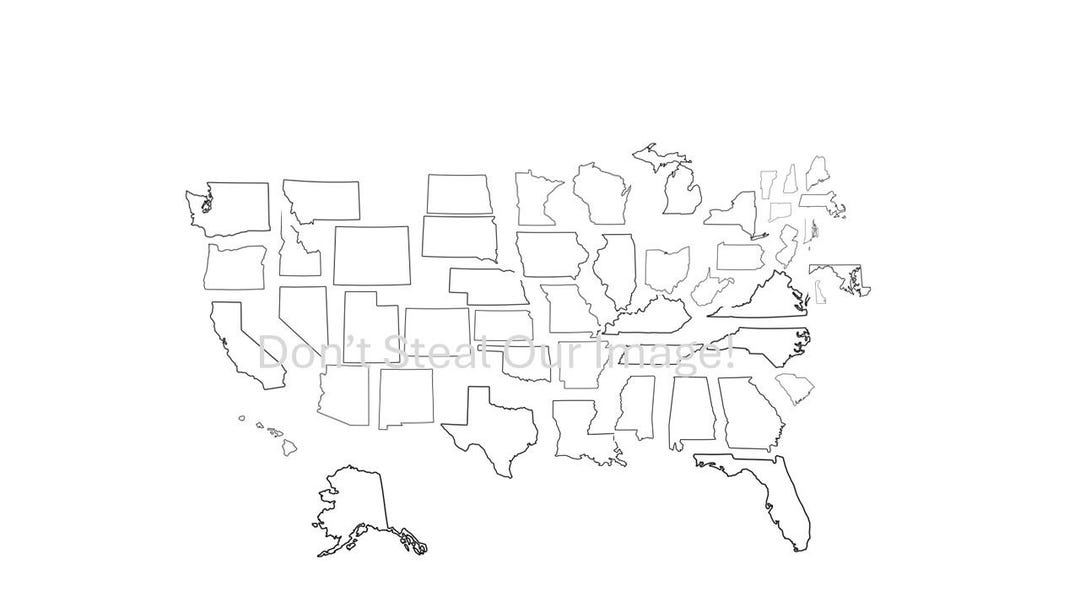 USA State Outlines SVG Bundle, Vector Cut Files (digital Download - Etsy