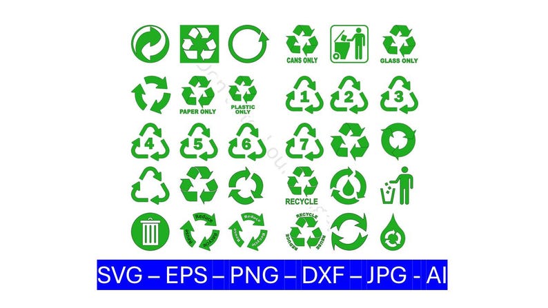 Recycle Logo / Recycling Trash Symbols Files for Glowforge, Xtool ...