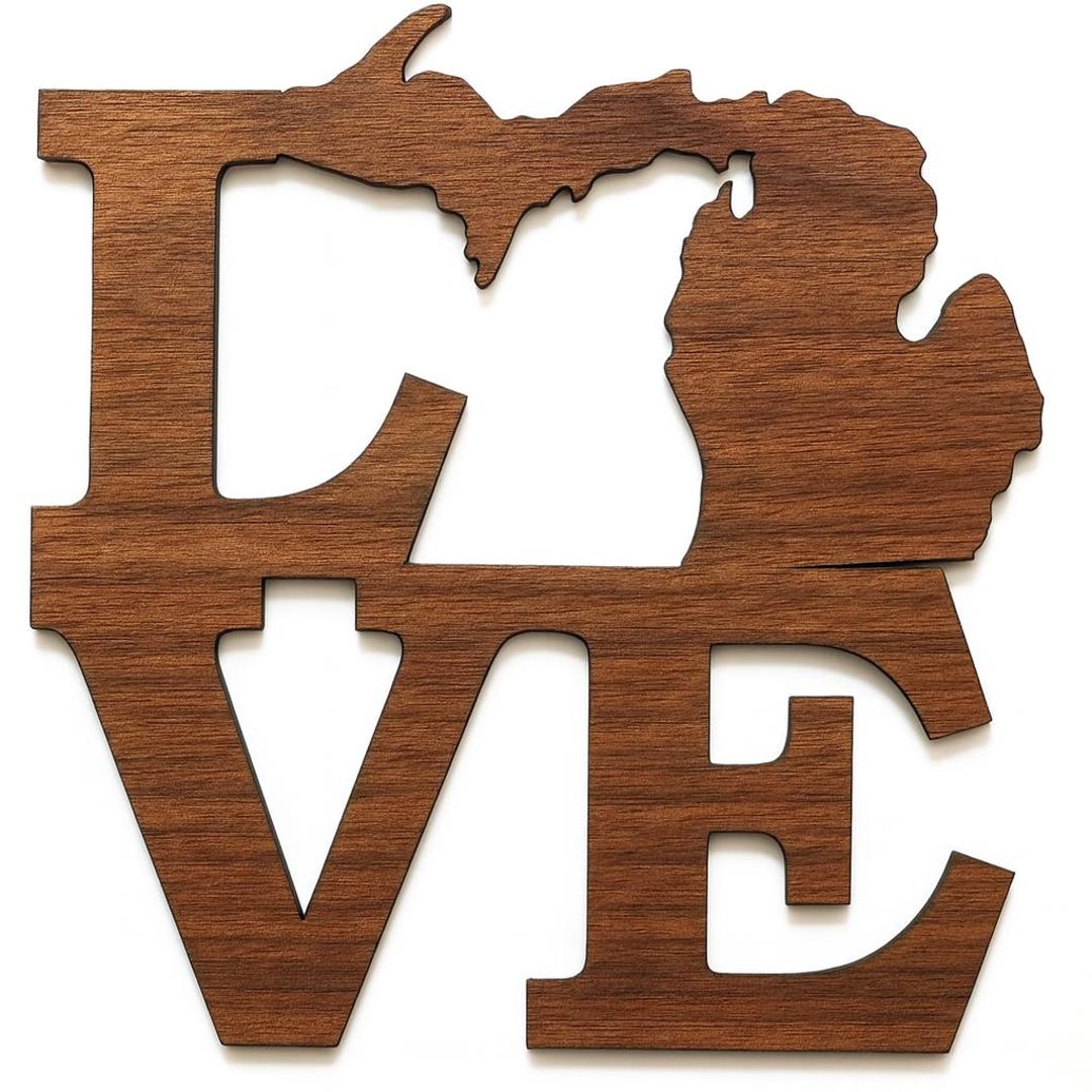 Michigan Love Outline SVG: State Map Clip Art (digital Files) - Etsy