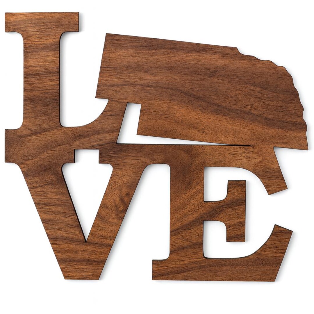 Nebraska "love" State Outline SVG, Silhouette, Vector Cut Files ...