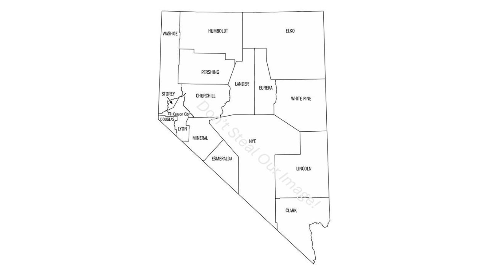 Nevada County Outline Map Cut Files (digital Download) - Etsy
