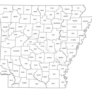 Arkansas Counties County Outline SVG Files, Silhouette Files, Cut Files ...