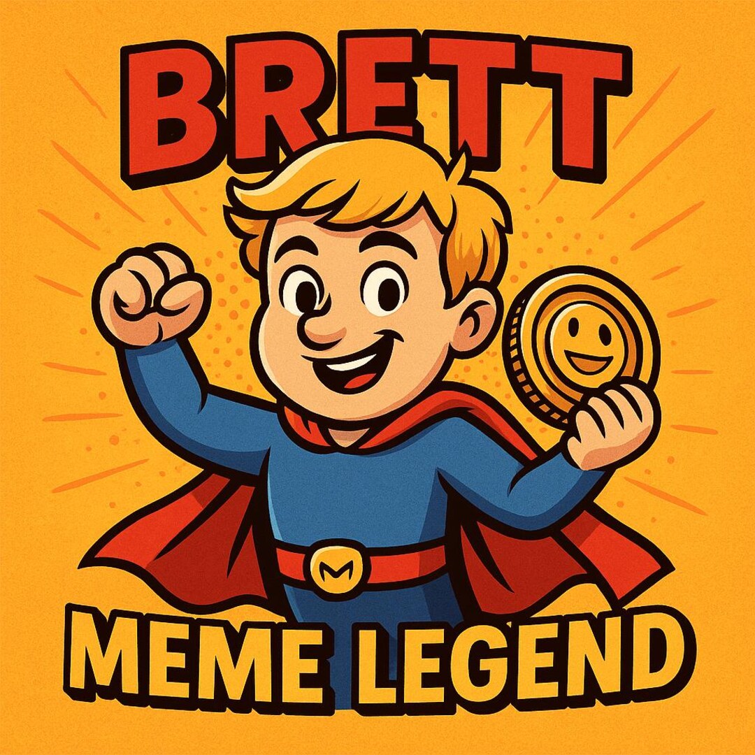 Brett to the Rescue – Super Meme Hero | Crypto Meme Print - Etsy