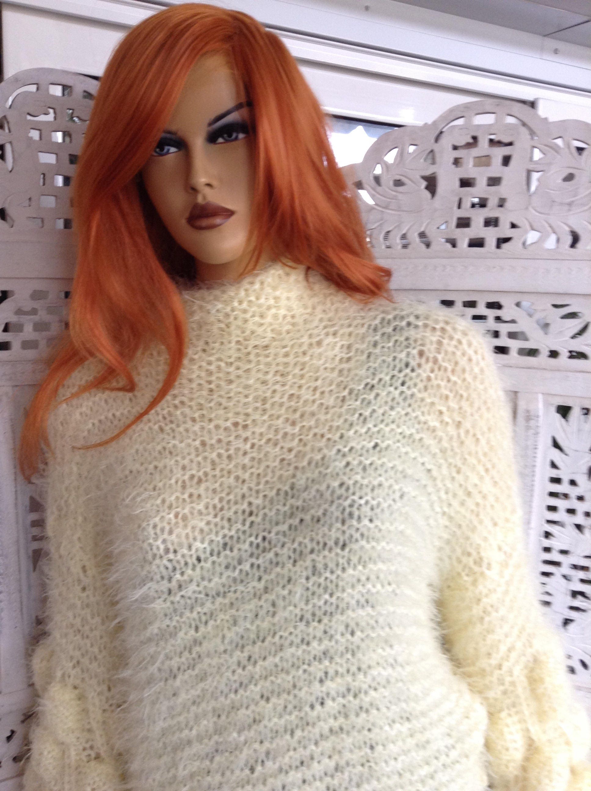 Sweater Loose Furry Oversized Jumper Soft Mohair Maxi Bobble - Etsy