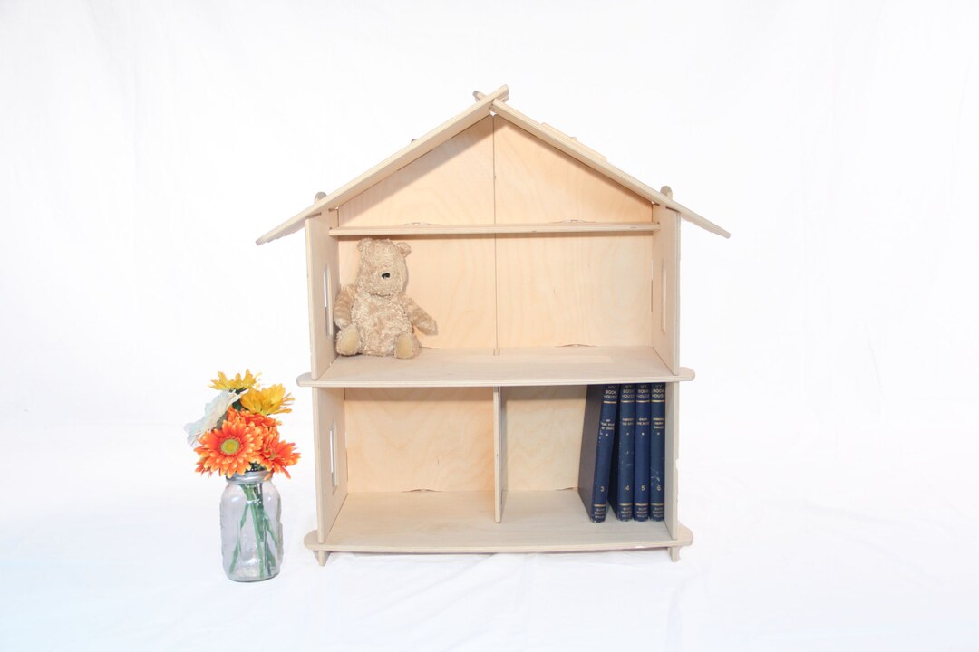 Handmade Medium Wood Dollhouse, Wooden Dollhouse, Organic Montessori ...