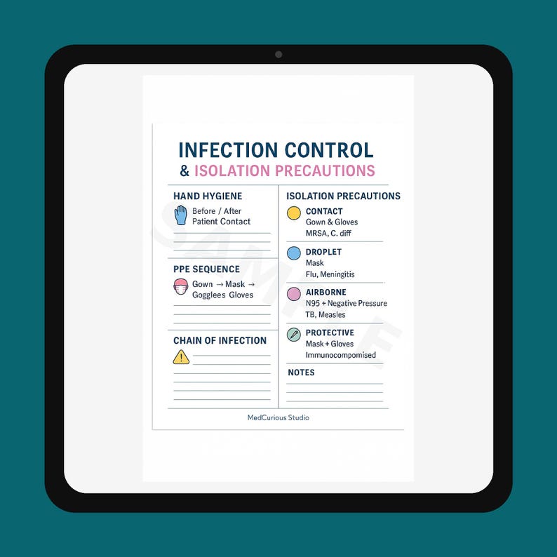 Nursing Fundamentals Printable Bundle | Study Sheets for Nursing ...