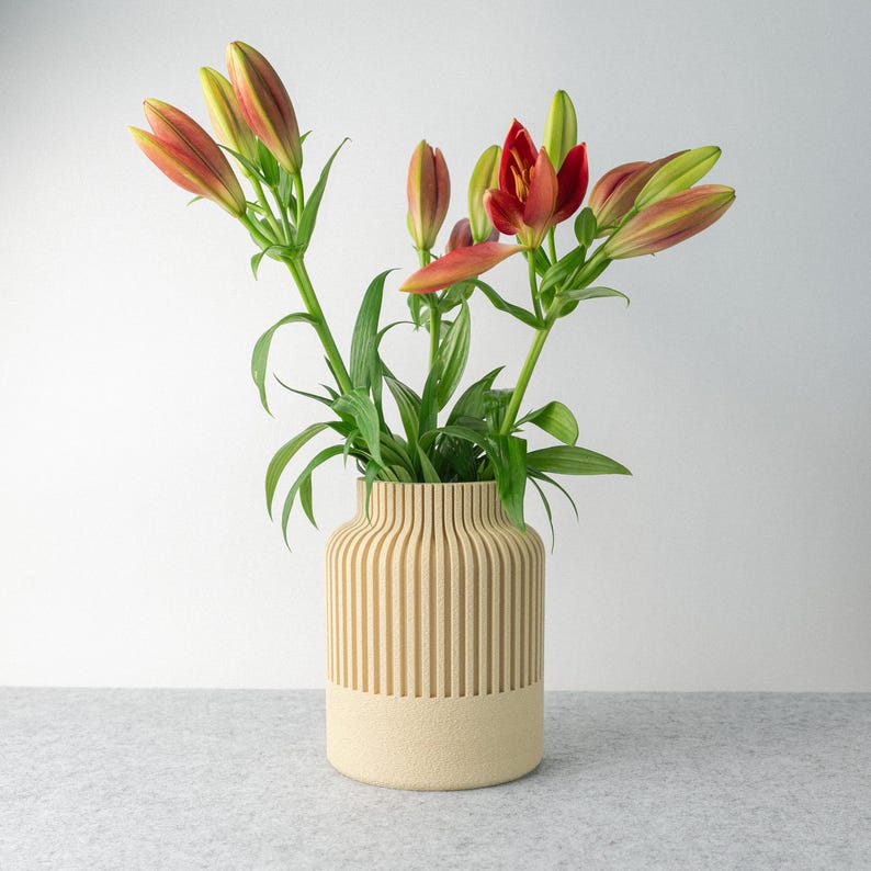 3D Printed Vase Made of PLA With Insert – Modern Decorative Vase in a ...