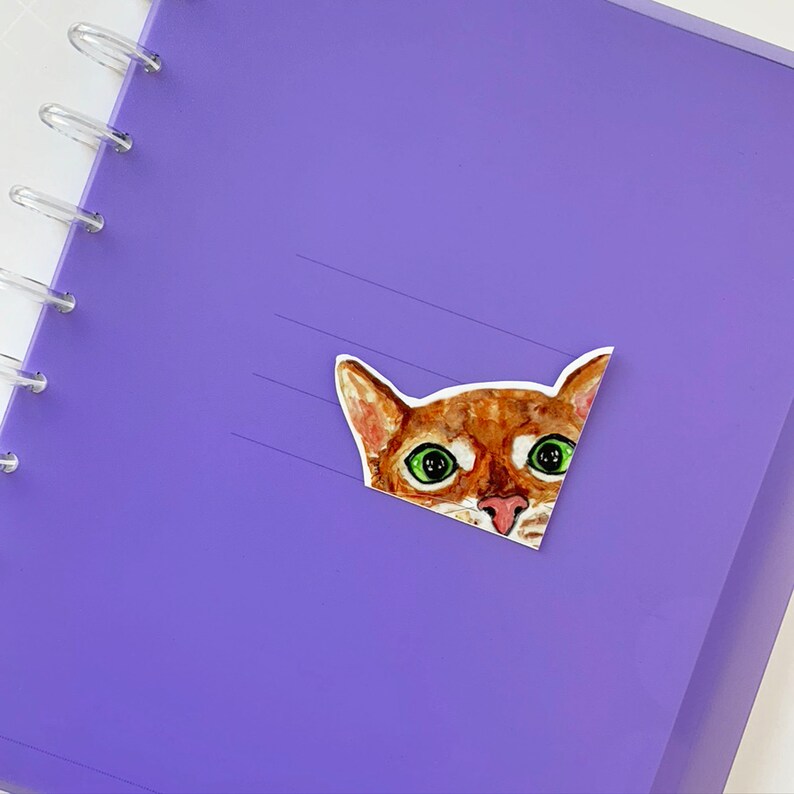 Tabby Cat Sticker Vinyl Matte Weatherproof Sticker Laptop - Etsy