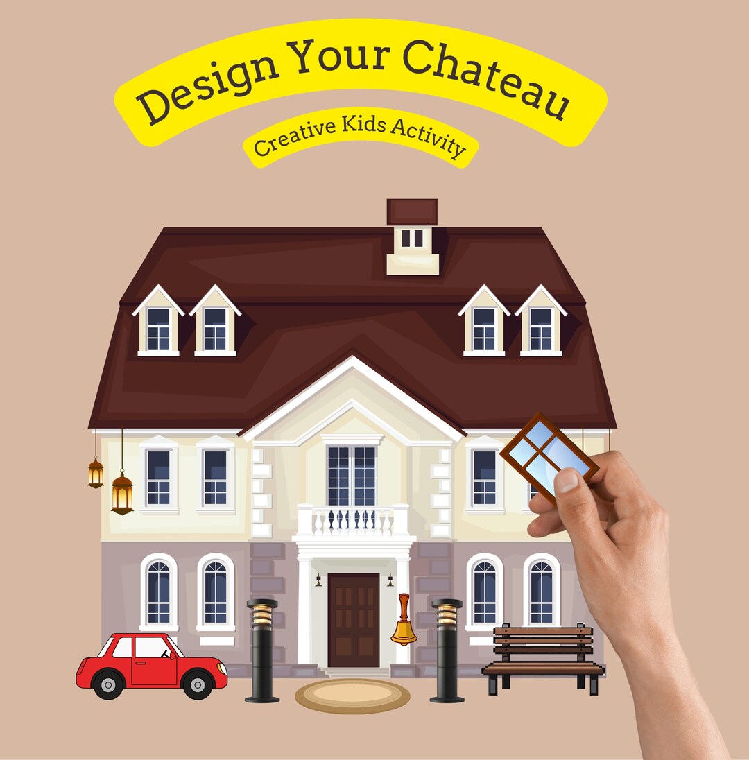 Chateau House Design Craft for Kids | Printable A4 Cut & Paste Activity ...