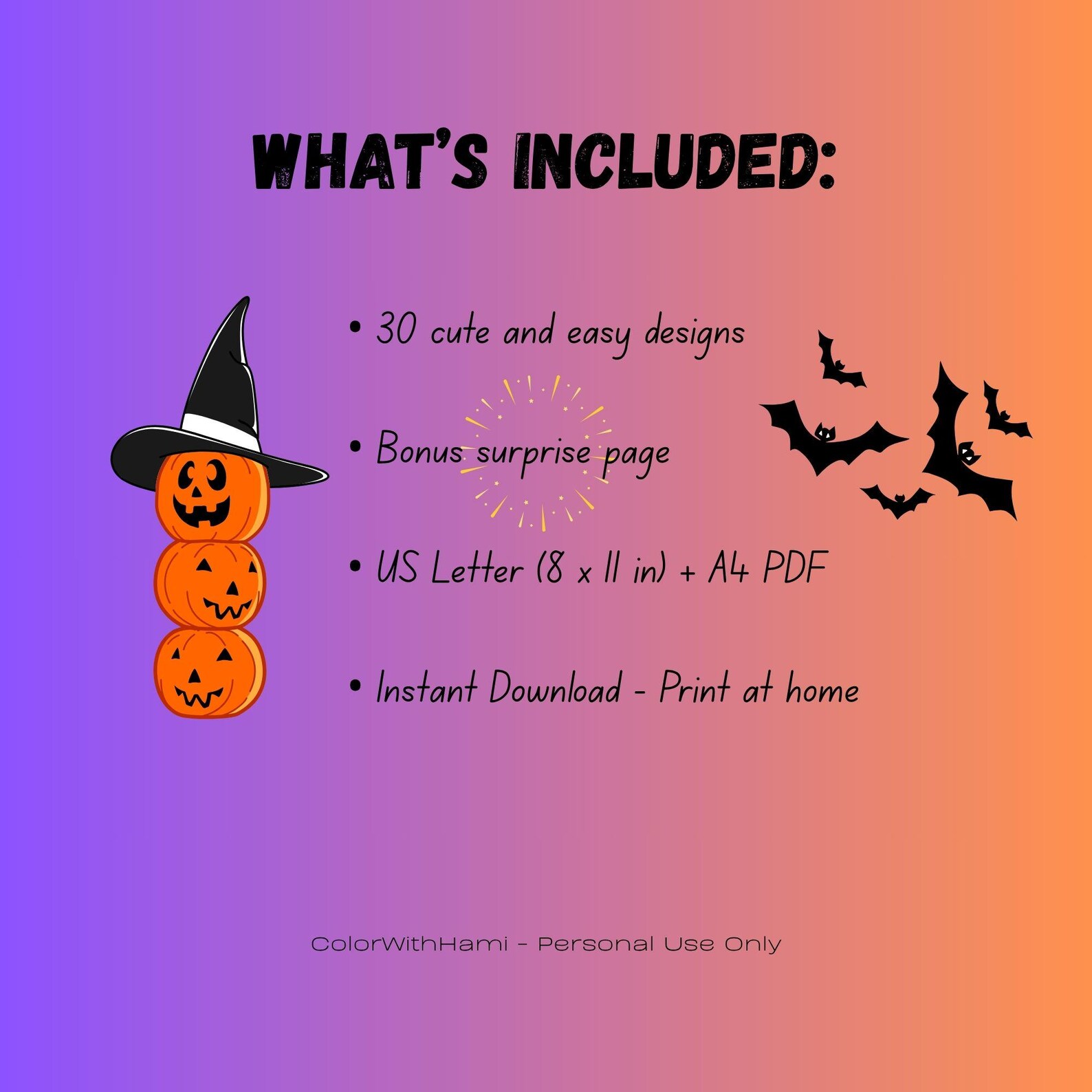 Halloween Coloring Book for Kids | Spooky Activity Pages (printable PDF ...