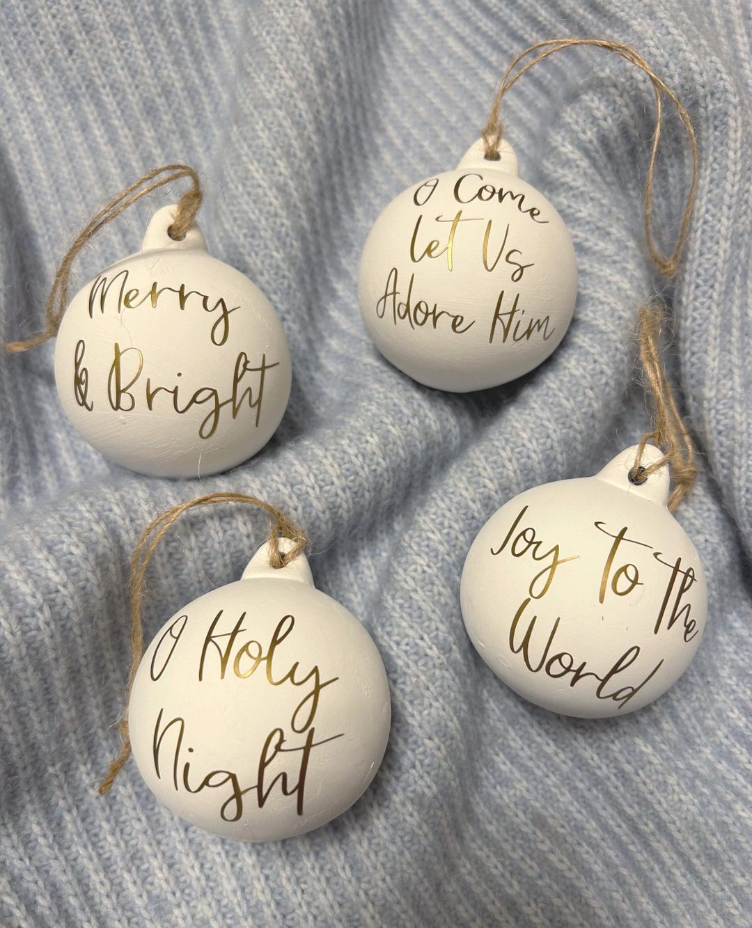 Christmas Carol Collection - Set of Four Ceramic Christmas Baubles - Etsy