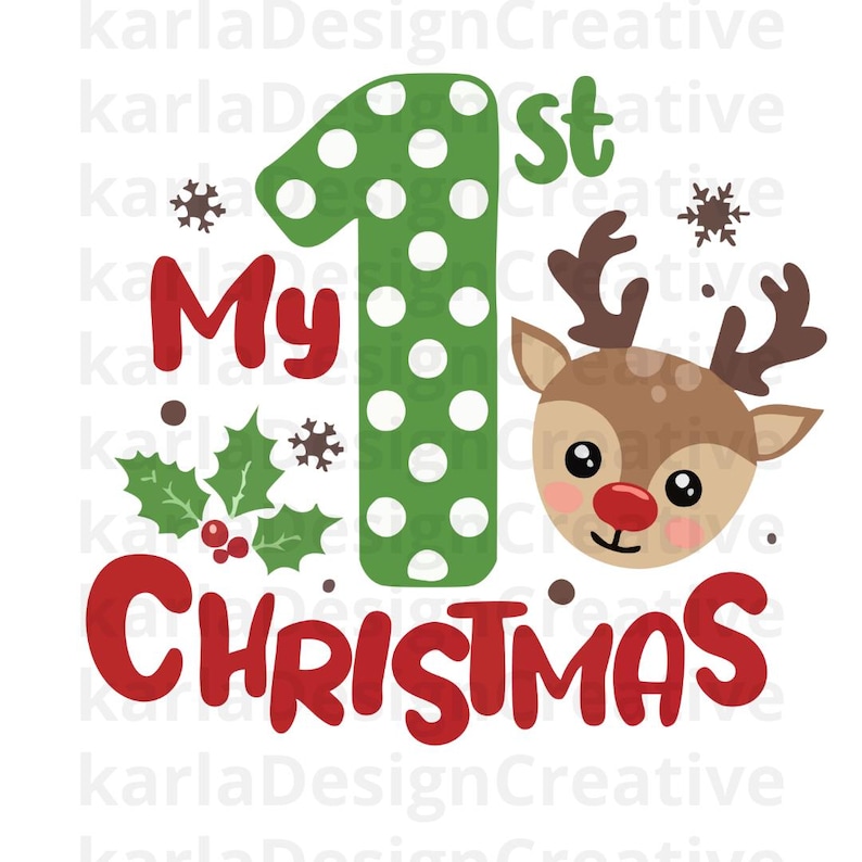 My First Christmas Clipart, Baby's First Christmas Clipart, Baby's ...