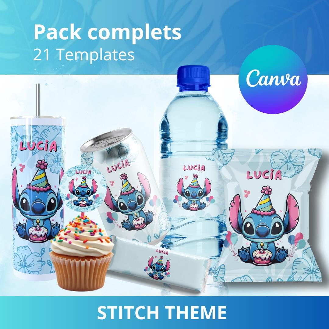 Stitch Birthday Party Pack, Stitch Party Favors, Stitch Party Pack ...