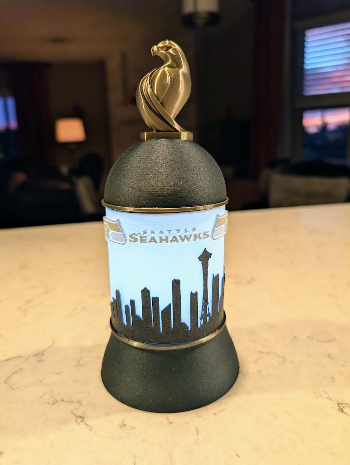 Seahawk Hunting Lamp - Celebrating the Seattle Seahawks - Etsy