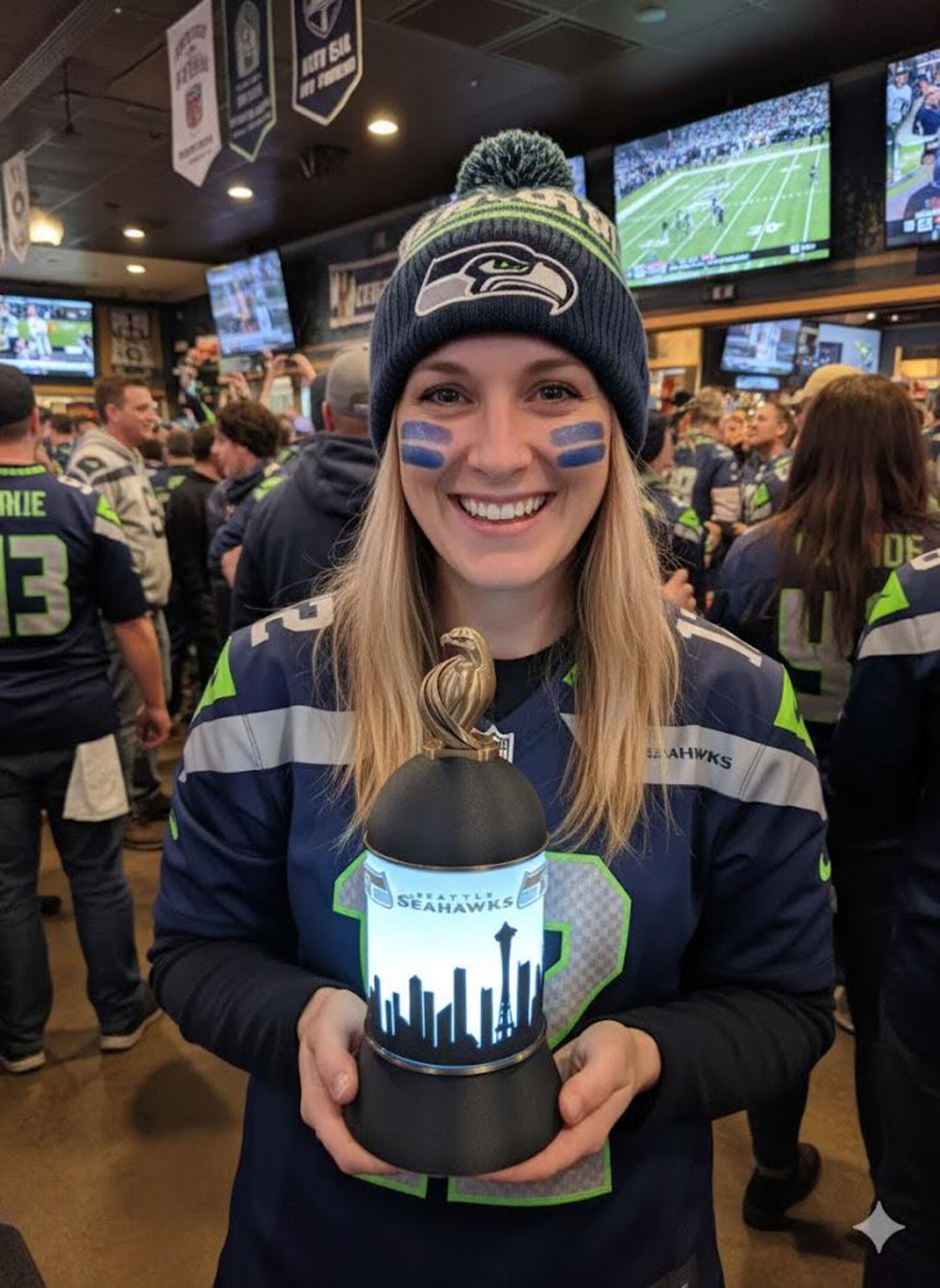 Seahawk Hunting Lamp - Celebrating the Seattle Seahawks - Etsy
