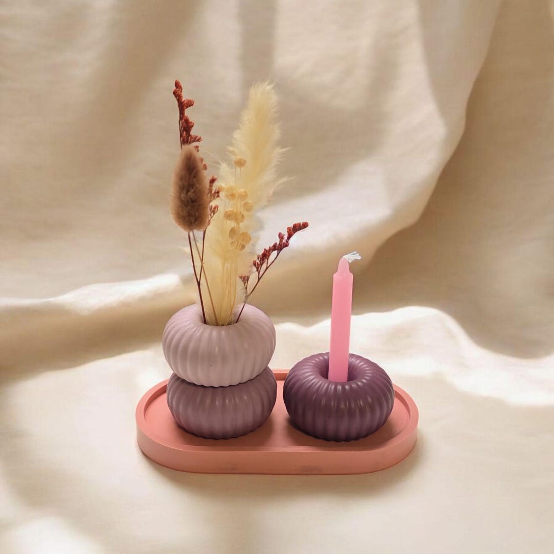 2-in-1 Stackable Candle Holder & Vase | Modern Minimalist Decor | Chic ...