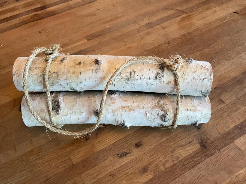 Birch Log Bundle Set (3 Logs) 12 Inches - Etsy