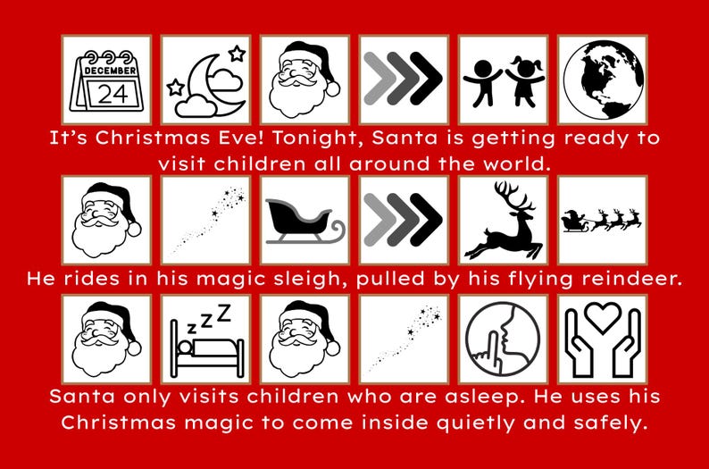 Social Story, Christmas Eve – Visual Story, Support Aid - DIGITAL ...