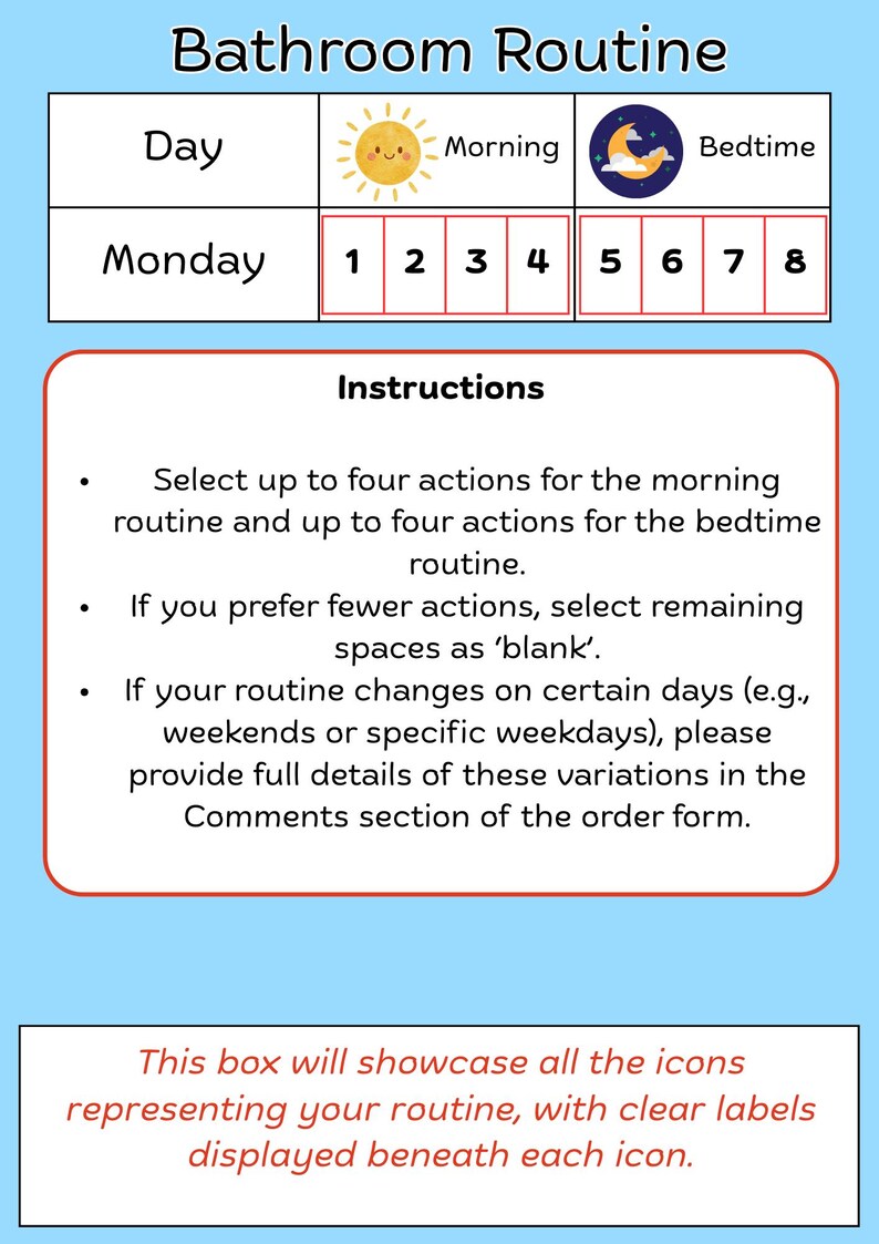 Customisable Digital Bathroom Routine Chart | PECS Icons | Printable ...