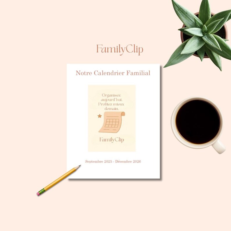 Printable Family Planner in French 2025–2026 | for 5 Members | Bi ...