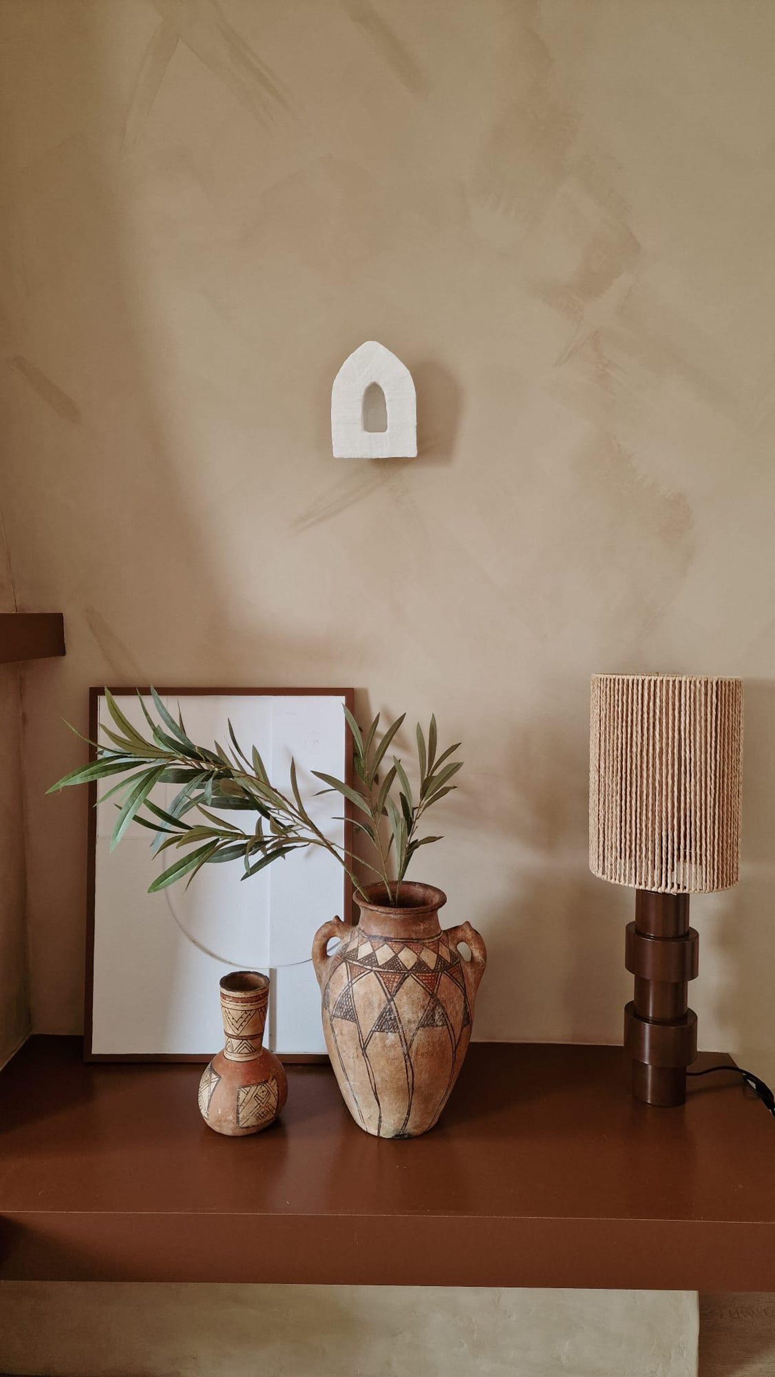 Handmade Plaster Niche – Candle Holder Wall Decoration – Organic Design ...
