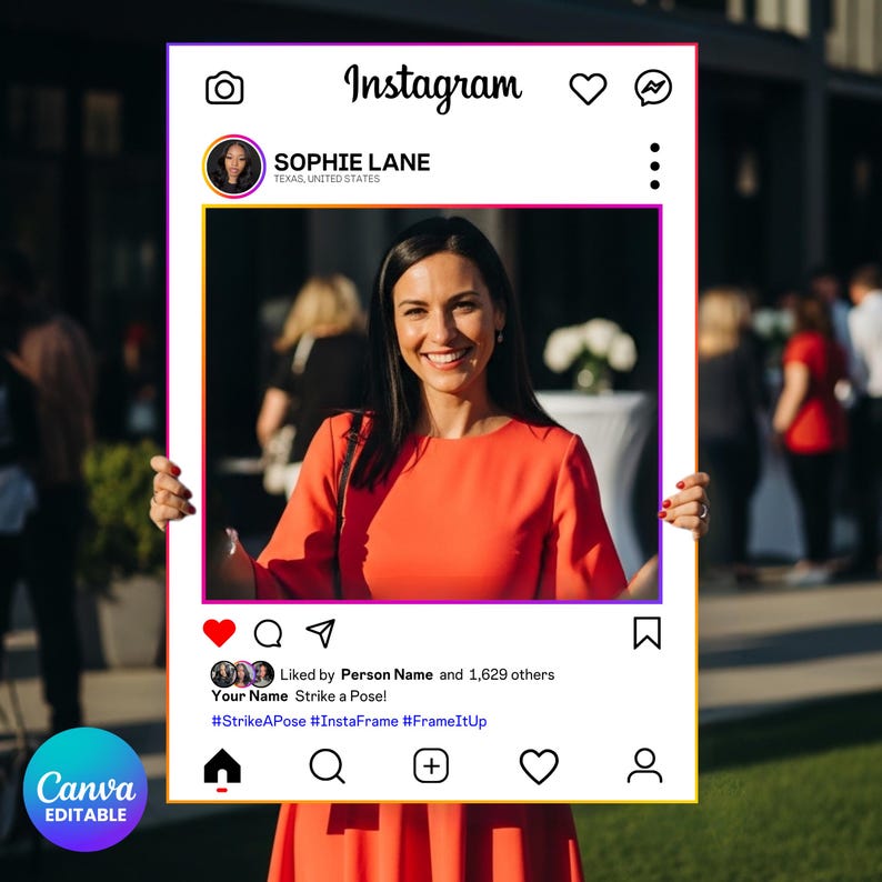 Instagram Frame Template, Instagram Photo Booth Frame Template,blogger ...