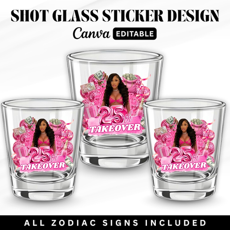 Pink Shot Cup Design - Etsy