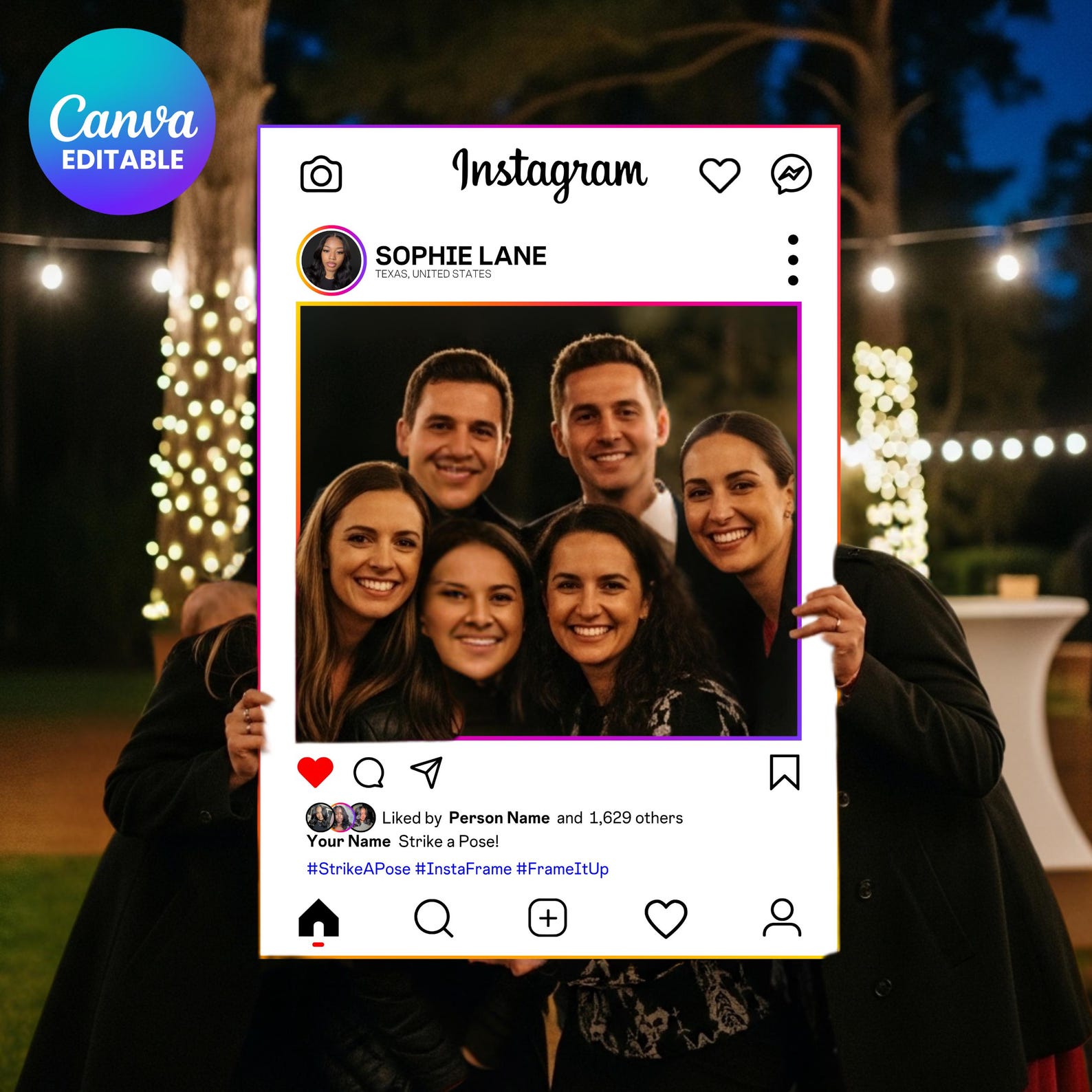 Instagram Frame Template, Instagram Photo Booth Frame Template,blogger ...