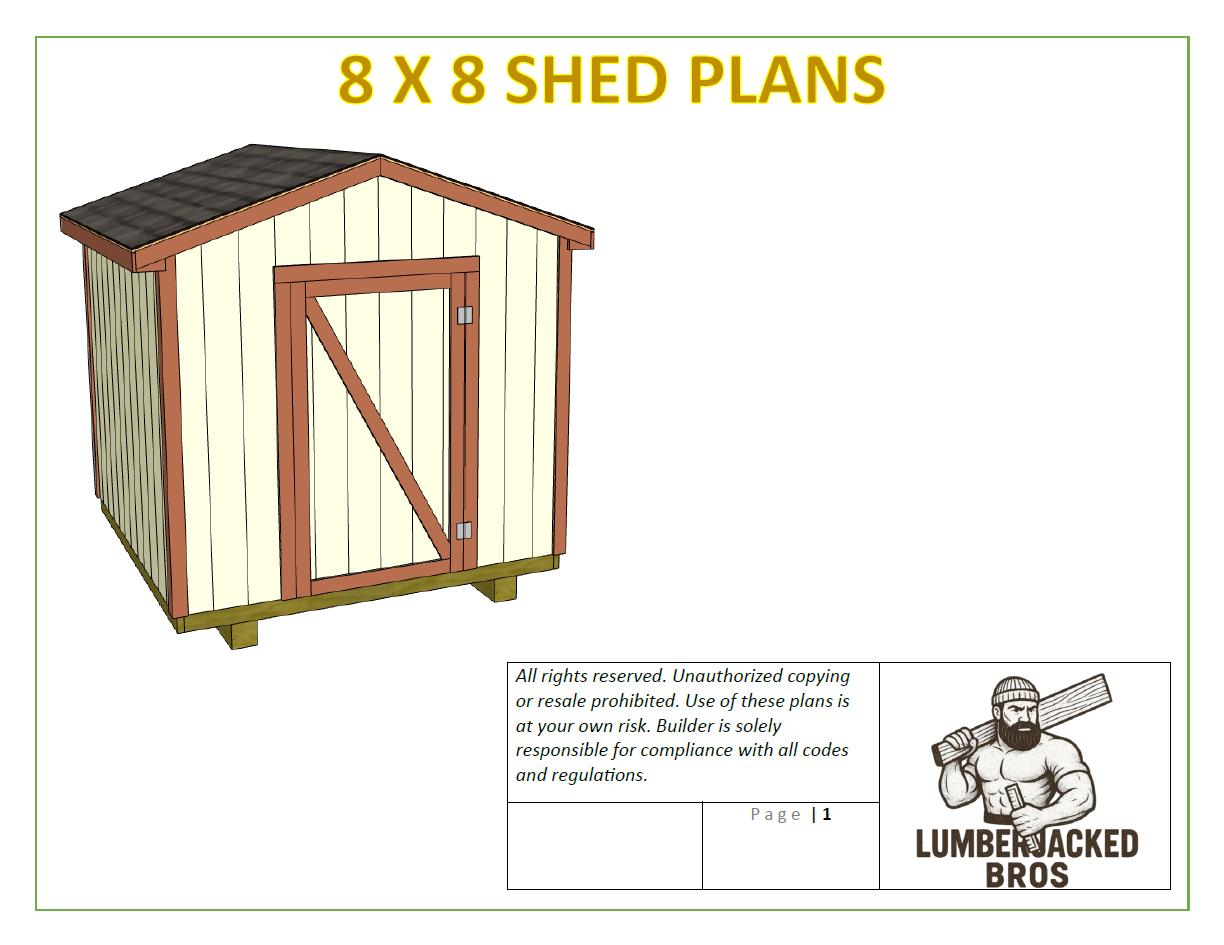 8 X 8 DIY SHED PLANS - Etsy