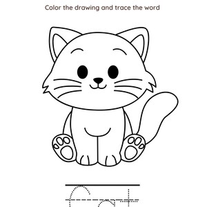A-Z Word Tracing & Coloring Pages: Handwriting Practice (PDF) - Etsy