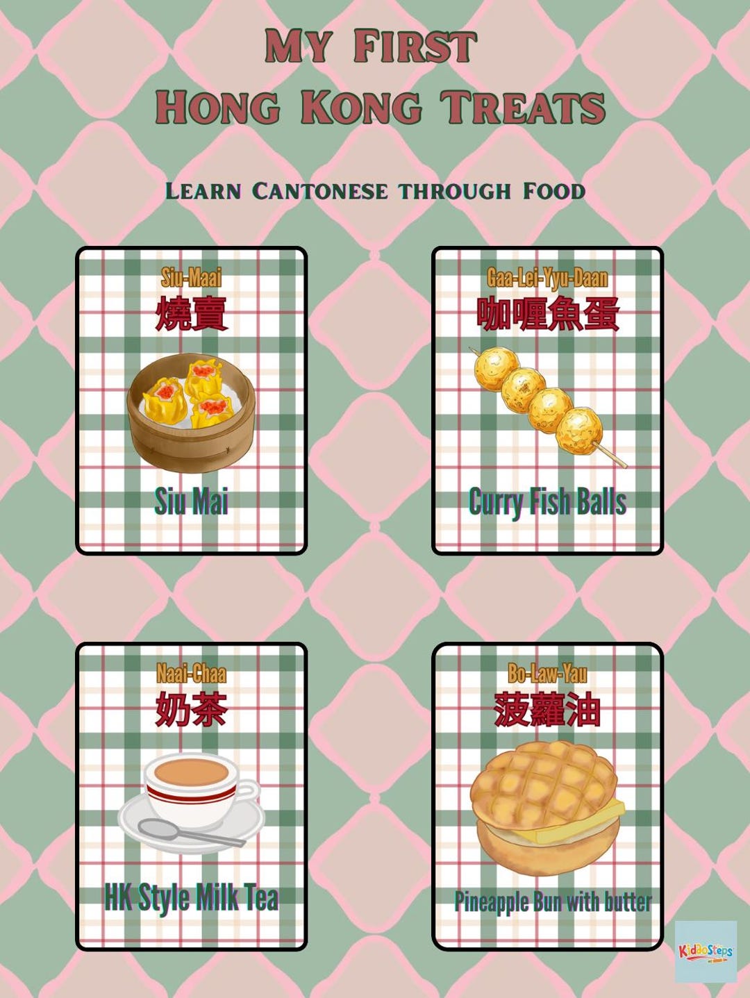 Cantonese Flashcards | Hong Kong Street Food, Bilingual Nursery Decor ...