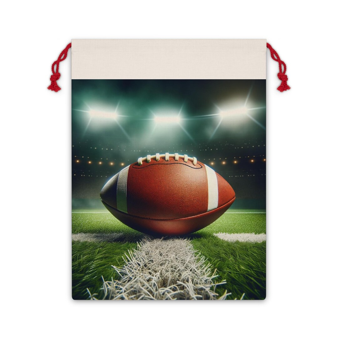 Football Stadium Scene Gift Bag | American Football Field Drawstring ...