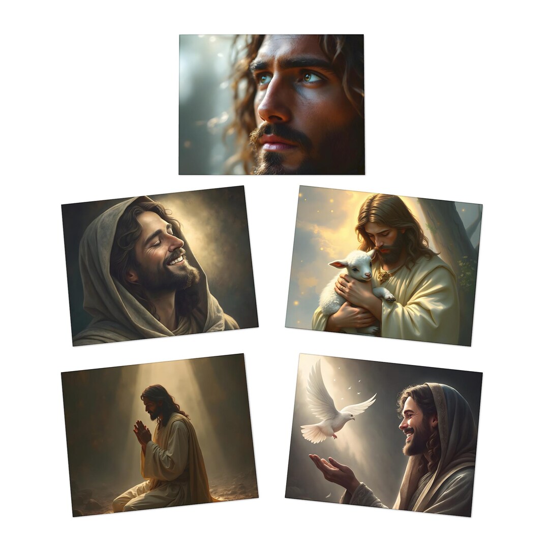 Christ Greeting Cards, Multi-design Pack of 5, Faith-based - Etsy