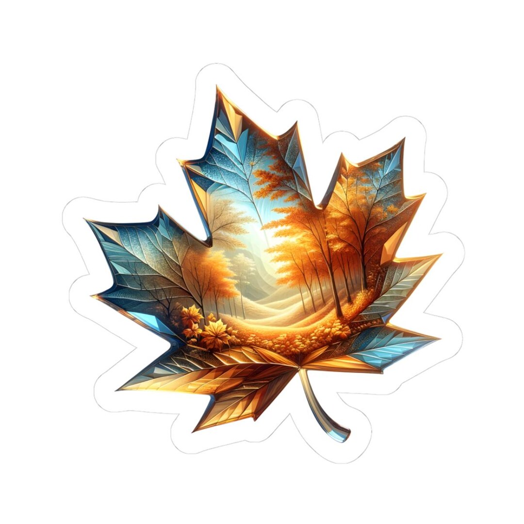 Maple Leaf Kiss-cut Sticker: Nature-inspired Fall Decor - Etsy