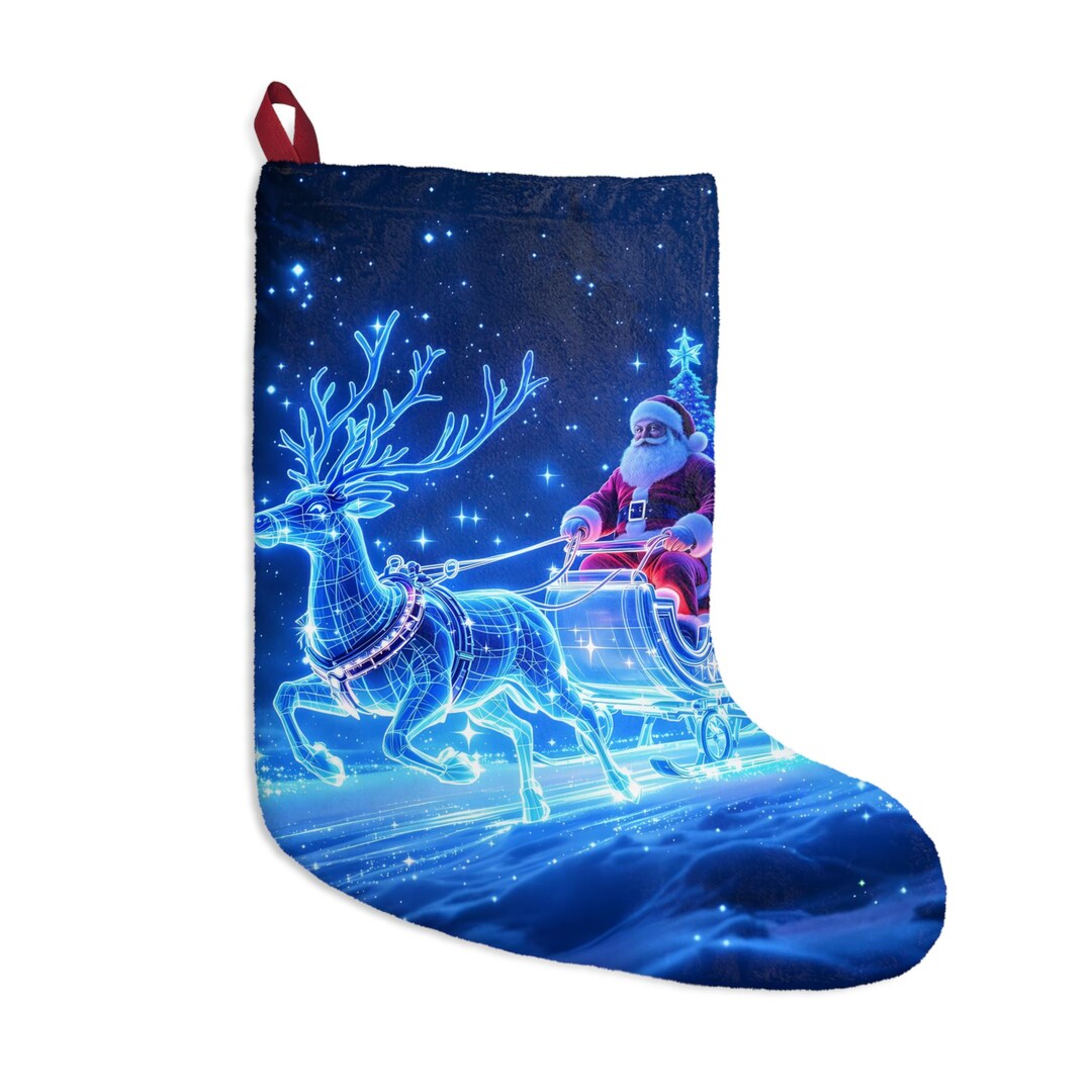 Santa's Magic Christmas Stocking | Holiday Stocking - Etsy