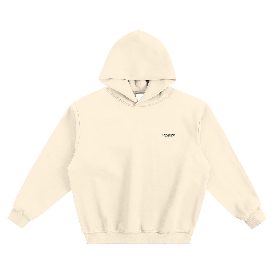 Apricot Cream Heavyweight Hoodie – Thick Fleece Oversized Sweatshirt ...