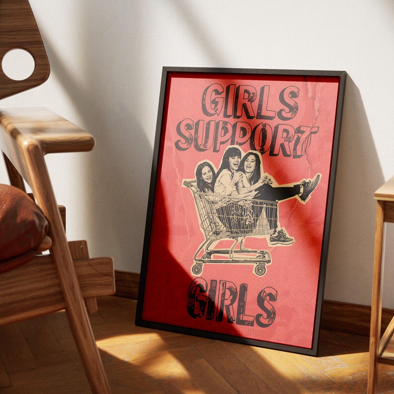 Pôster feminista retrô "Girls Support Girls" (Download digital) - Etsy ...