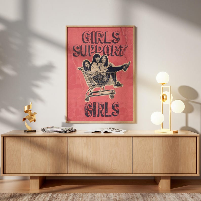 Pôster feminista retrô "Girls Support Girls" (Download digital) - Etsy ...