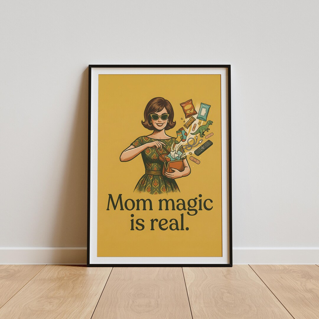 Retro Mom Life Art Print, 1950s Housewife Mid Century Modern Wall Decor ...