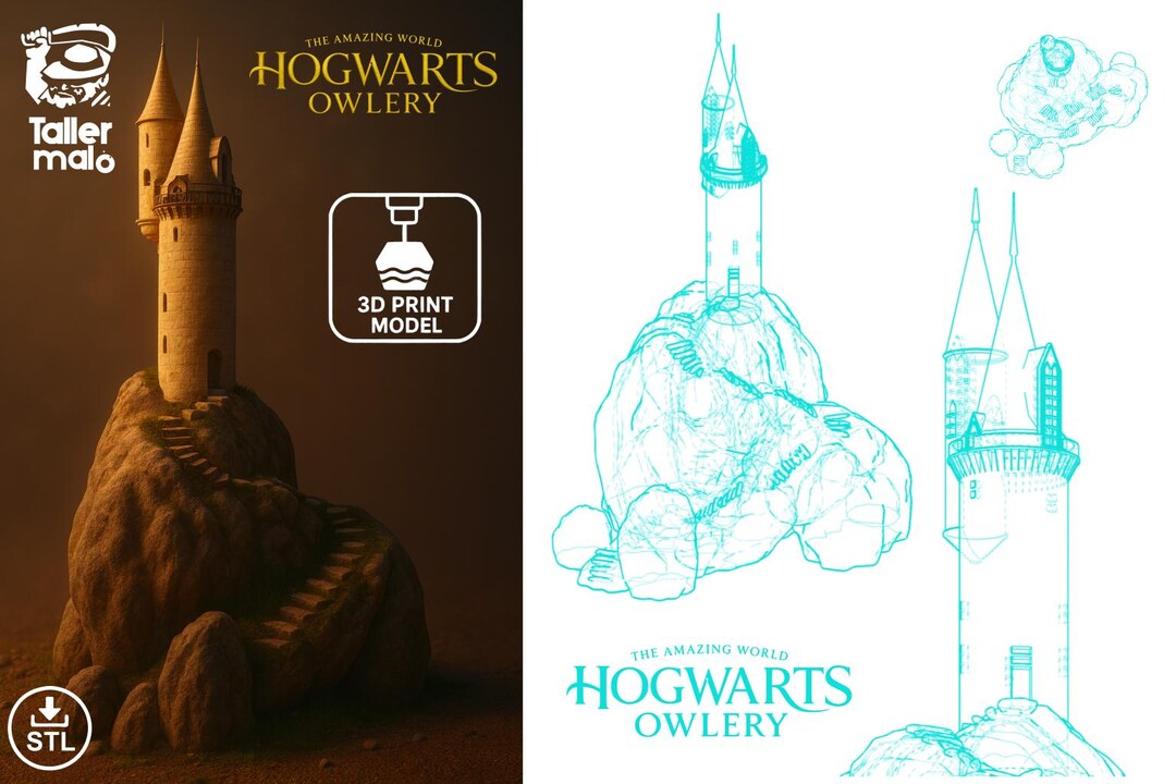 Harry Potter Owlery 3D Print Model – STL Files – Magical Tower ...