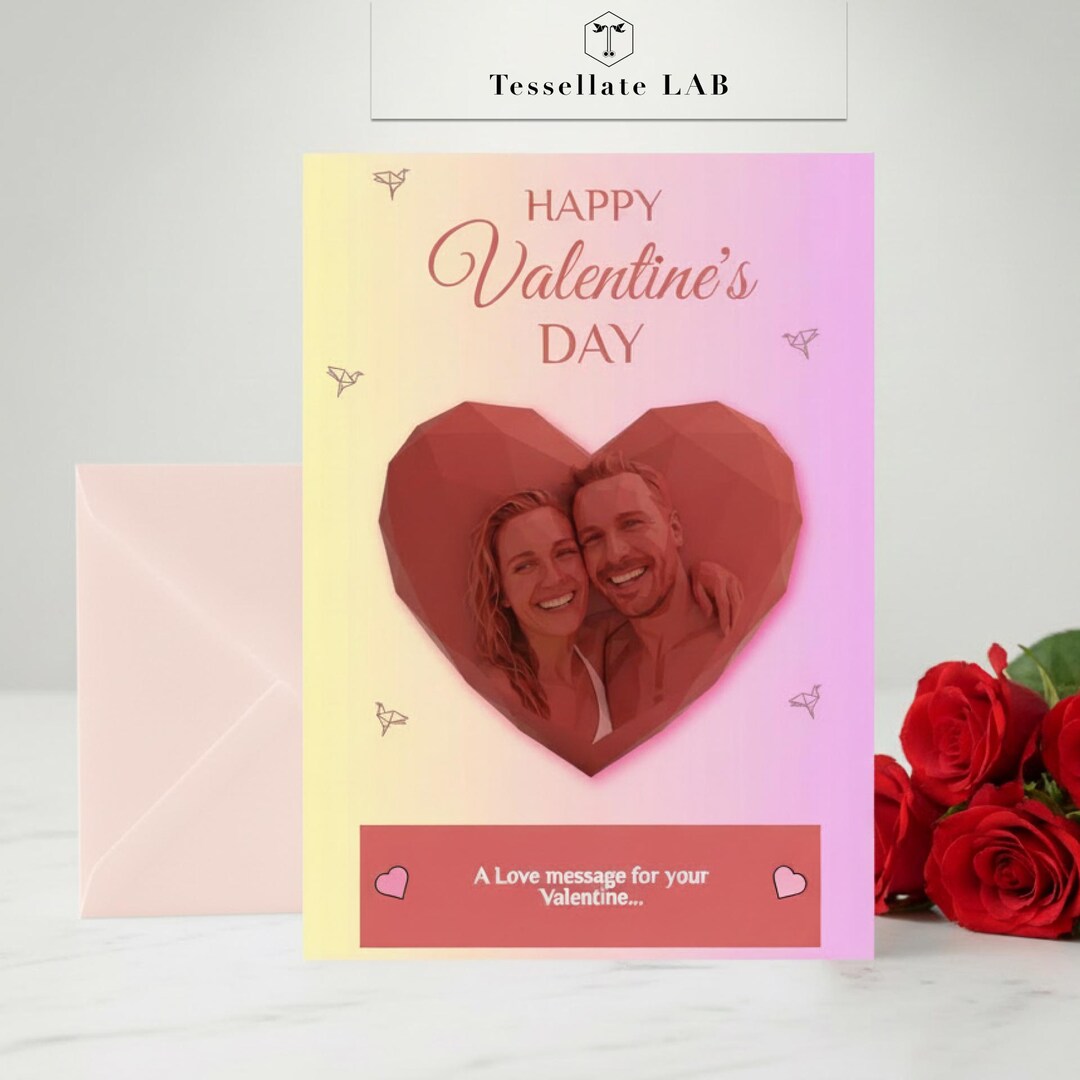 Customizable Digital Valentines Day Card for Couples, Happy Valentines ...