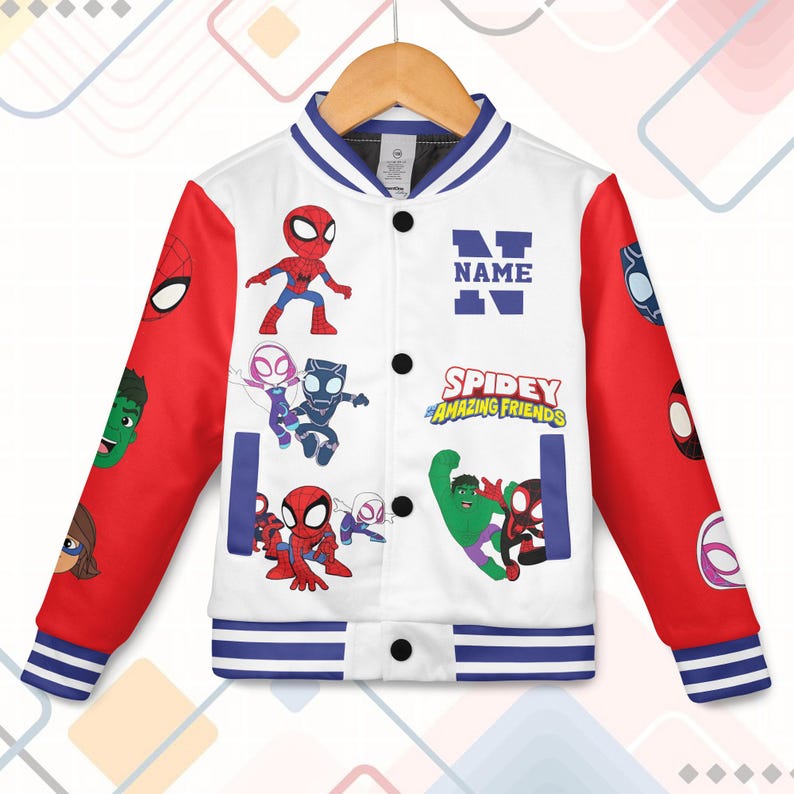 Personalized Spidey and His Amazing Friends Varsity Jacket, Spidey ...