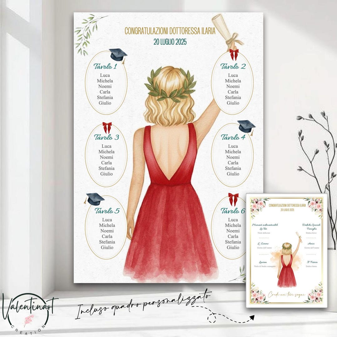 GRADUATION TABLEAU Seating Chart Graduation GOLD Style (including Menu ...